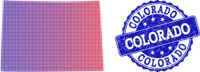 Halftone gradient map of thuringia state Vector Image