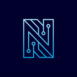 Monogram initial letter am ma icon logo template Vector Image