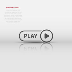 Play button icon in flat style video sign Vector Image