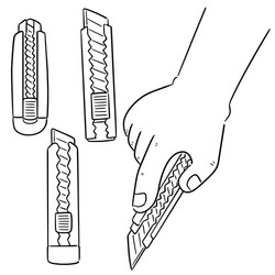 Set of cutter Royalty Free Vector Image - VectorStock