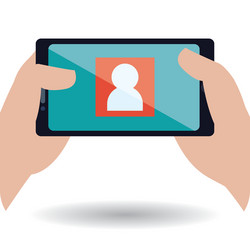 Smartphone design app icon white background Vector Image