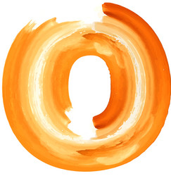 Colorful font letter o Royalty Free Vector Image