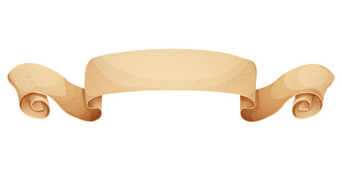 Parchment paper scroll ribbon old vintage banner Vector Image