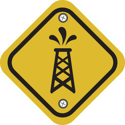 Rhombus security yellow sign Royalty Free Vector Image