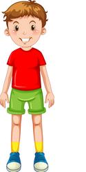 A boy wearing t-shirt himself cartoon character Vector Image