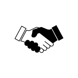 Handshake icon set business handshake contact Vector Image