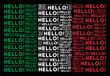 France flag mosaic of hello text items Royalty Free Vector