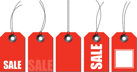 Simple price tags with tear-off Royalty Free Vector Image