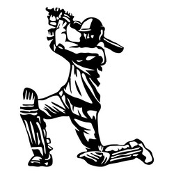 Baseball bat cut-out Royalty Free Vector Image