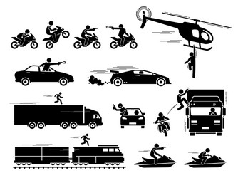 Action movie infographic Royalty Free Vector Image
