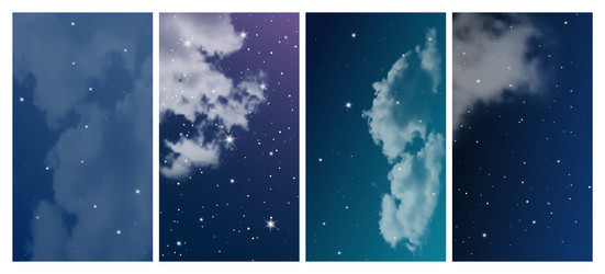 Night sky with many stars Royalty Free Vector Image