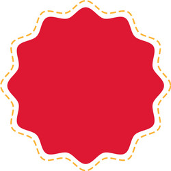 Label empty template on white background Vector Image