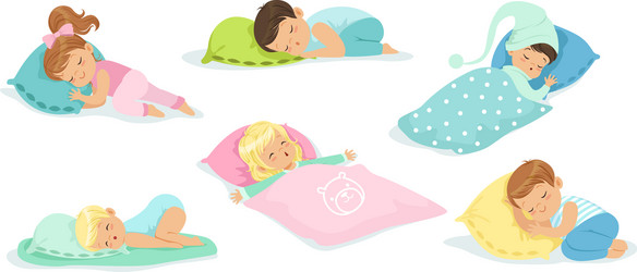 A young boy sleeping Royalty Free Vector Image