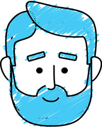 Man face with hairstyle design Royalty Free Vector Image