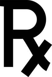 Medical symbol rx prescription signage physician Vector Image