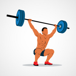 Strong man powerlifting Royalty Free Vector Image
