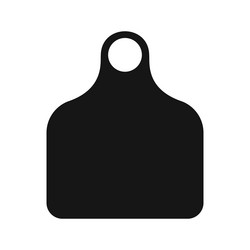 Ear tag for cattle black identification label Vector Image