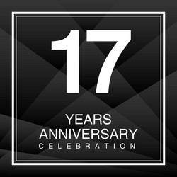 17 year anniversary celebration logo Royalty Free Vector