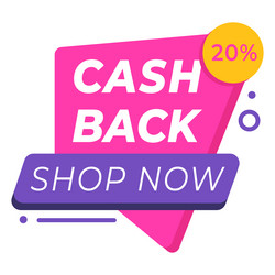 Cash back sign Royalty Free Vector Image - VectorStock