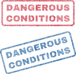 Hidden danger textile stamps Royalty Free Vector Image