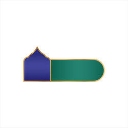 Islamic button sign Royalty Free Vector Image - VectorStock