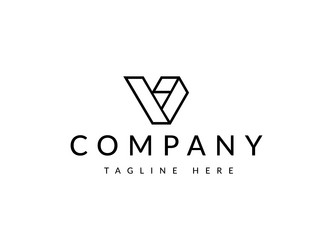 Letter v diamond beauty jewelry logo design Vector Image