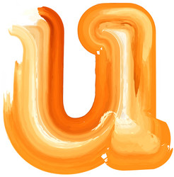 Abstract oil paint symbol Royalty Free Vector Image