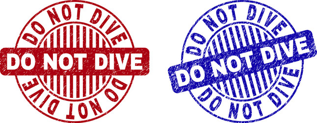 Do not dive rubber stamp Royalty Free Vector Image