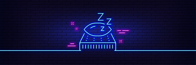 Mattress line icon night sleep bed rest sign Vector Image