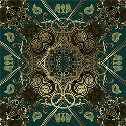 Vintage floral 3d seamless pattern elegance Vector Image