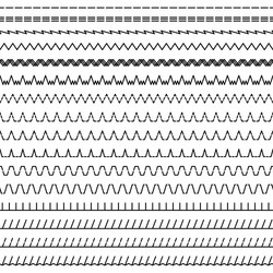 Black stitches collection seamless print Vector Image