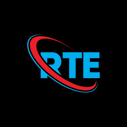 Rte logo letter design Royalty Free Vector Image