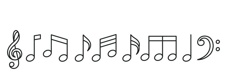 Music Notes Line Art Vector Images (over 13,000)