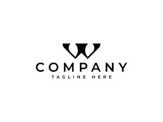 Unique letter w logo design Royalty Free Vector Image