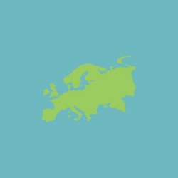 Eurasia map flat icon Royalty Free Vector Image