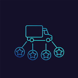 Delivery process icon linear Royalty Free Vector Image