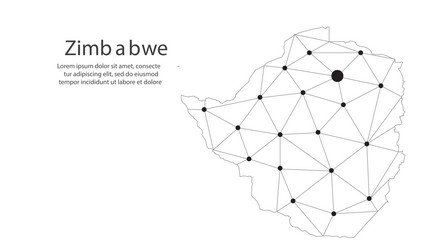 Zimbabwe map image a global in form Royalty Free Vector