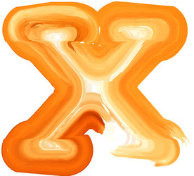 Art sketched fonts lowercase symbols letter x Vector Image