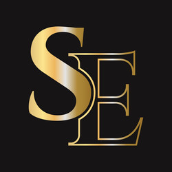 Initial monogram letter se logo design se Vector Image