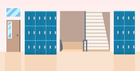 Cartoon school lockersstudent furniture isolated Vector Image