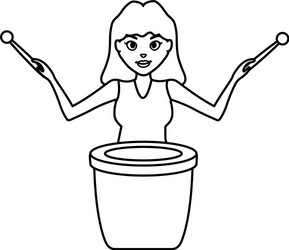 Girl Playing Bongos Vector Images (over 110)