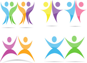 Abstract people icons Royalty Free Vector Image