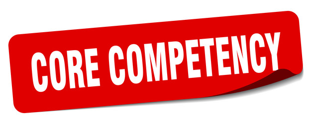 Core competency sticker label Royalty Free Vector Image
