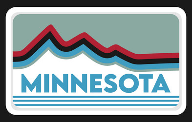 Minnesota state with blue sky background Vector Image