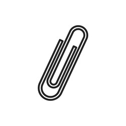 Black paper clip Royalty Free Vector Image - VectorStock
