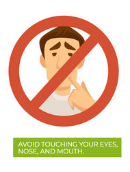 Dont touch your face Royalty Free Vector Image