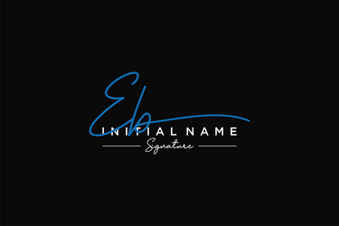 Initial eb signature logo template hand drawn Vector Image