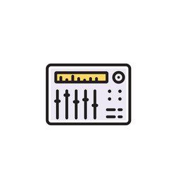 Studio synthesizer audio cartoon Royalty Free Vector Image