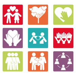 Together team relation friendly unity social Vector Image