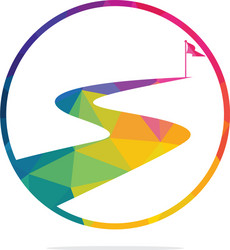 Way to success logo design Royalty Free Vector Image